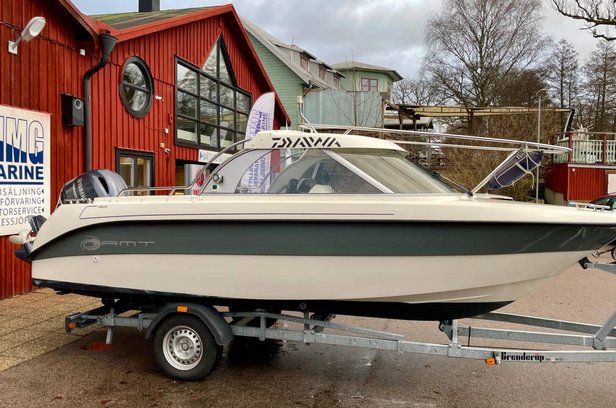 AMT 185 HT 2008 med Fabriksny Yamaha F80 båttrailer 80 km/h säljes i ...