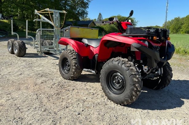 ATV Yamaha Quaddy Grizzly med skogsvagn sälje - såld eller borttagen