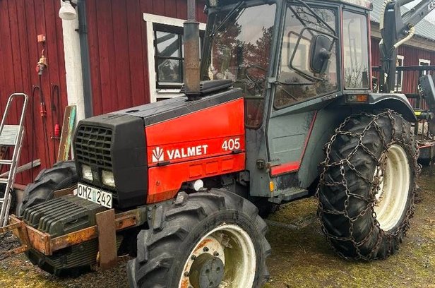Valmet 405-4 med Moheda M91 vagn och kran K35 - såld eller borttagen