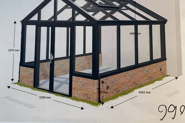 Växthus Green Room Season Wall mot vägg 13,7kvm säljes i Båstad | Blocket