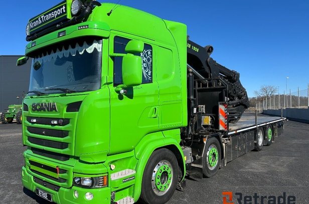 Bodbil kranbil Scania R490 HIAB XS 1058E-8 + Jibb + Korg säljes i ...