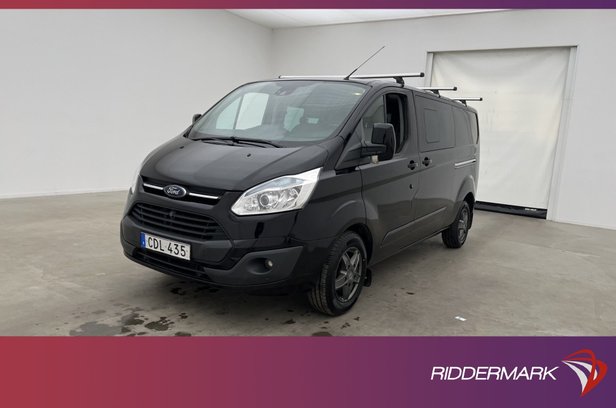 Ford Transit Custom CrewVan Lång Värm Drag Skinn 2xDörr Moms säljes i ...