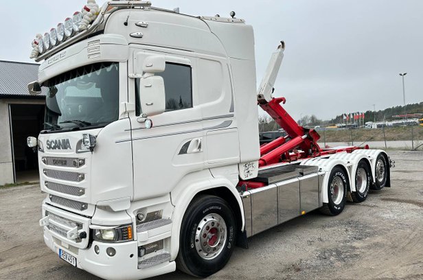 Scania R580 8x4 V8 Tridem Euro 6 Lastväxlare - såld eller borttagen