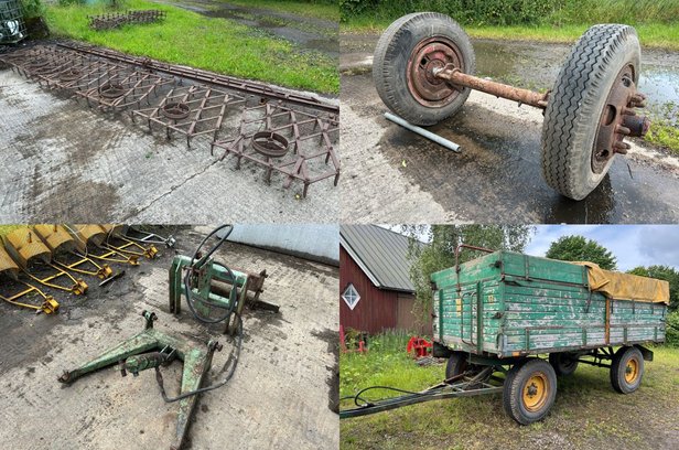 Krokpinnharv, Hjul på axel, Frontlyft & Spann - såld eller borttagen