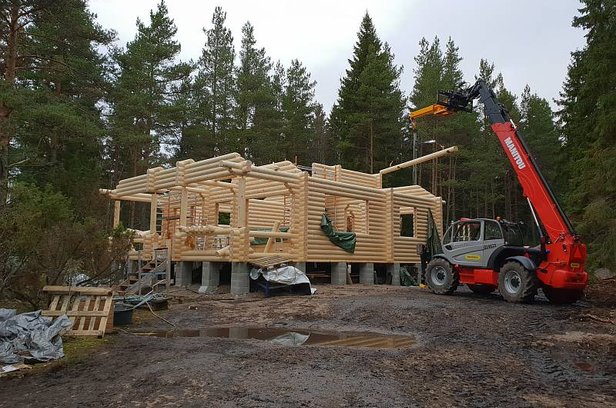 träs stomme i timmer : rund timmer 245mm säljes i Skellefteå | Blocket