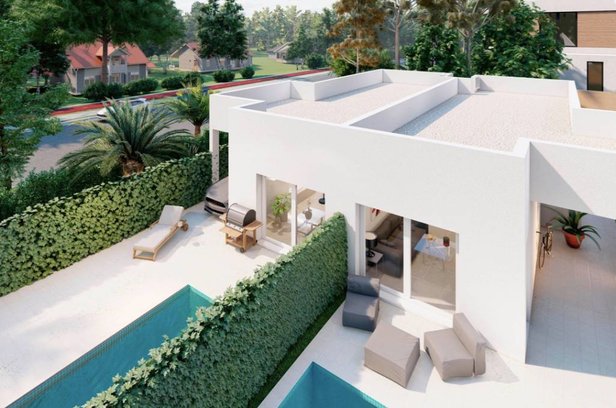 Nytt projekt av moderna radhus i Los Alcázares säljes i Spanien | Blocket