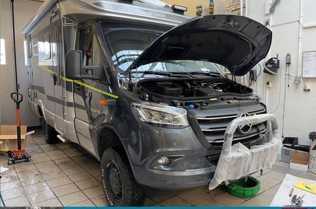 Hymer CrossOver MB 4x4 AUT ML-T 570 Skinnklädsel Drag 32"TV säljes i ...