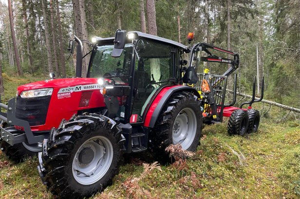 Massey Ferguson 4708M + FL.3615 Skogsutrustad - såld eller borttagen