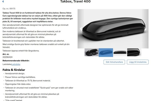 Takbox säljes i Ängelholm | Blocket