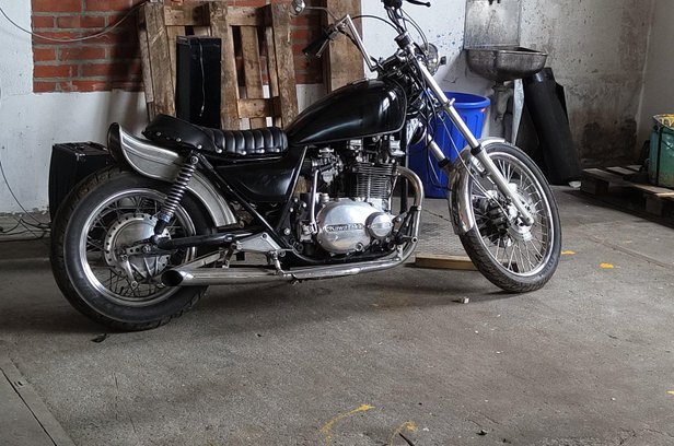 kawasaki kz750 lts twin custom/chopper säljes i Ronneby | Blocket