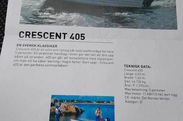 crescent 405 säljes i Torsås | Blocket - såld eller borttagen
