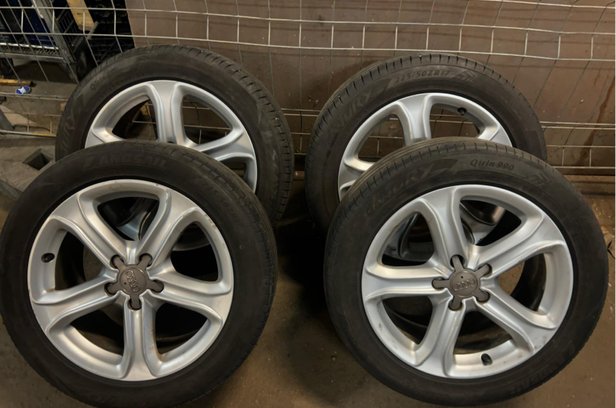 Sommardäck 225/50R17 Alu- Fälgar 5x112 Audi A4 A5 A6 A3 säljes i Stockholms stad | Blocket