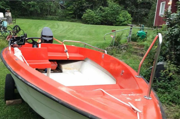 Styrpulpet Jofa Kuling - 50hk Mercury säljes - såld eller borttagen