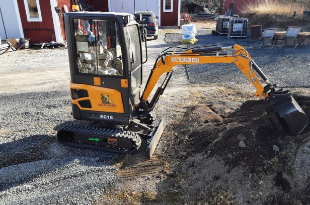 Multiloader EC18 Minigrävare 139,900kr exkl moms säljes i Västerås ...