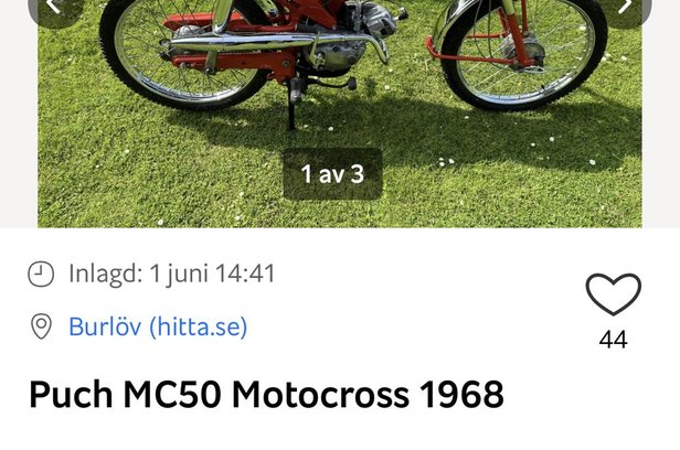 Puch MC 50 Motocross 1968 säljes i Burlöv | Blocket