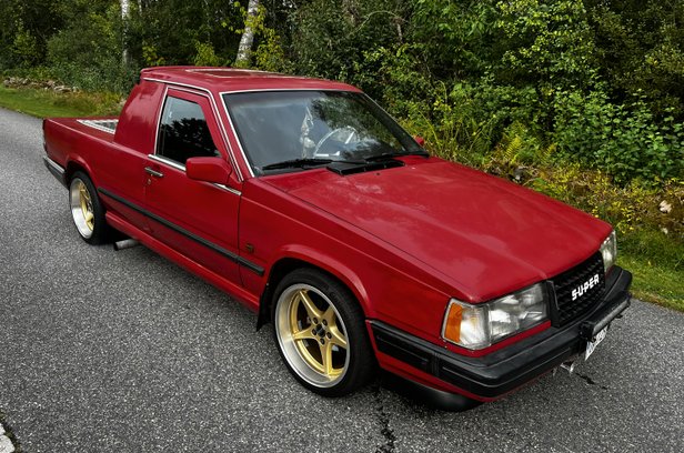 Kapad Volvo 745 -90, D24 TIC, Röd. M47 växell - såld eller borttagen