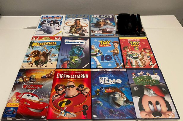 Barnfilmer DVD 11 st bl.a. bilar toy story & ice age säljes i Haninge ...