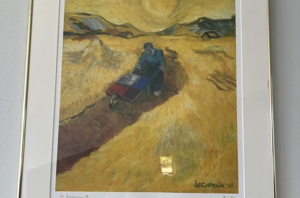 Litografi, pastisch van Gogh, signerad, numrerad säljes i Stockholms ...