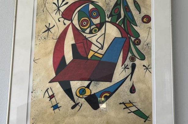 Llitografi, pastisch Miro, signerad, numrerad säljes i Stockholms stad ...